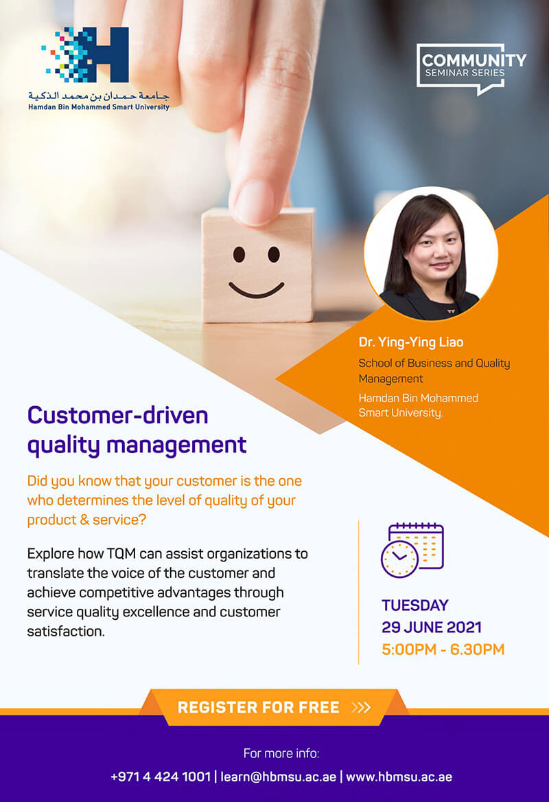 Free Webinar: Customer-Driven quality management - HBMSU - Dubai ...