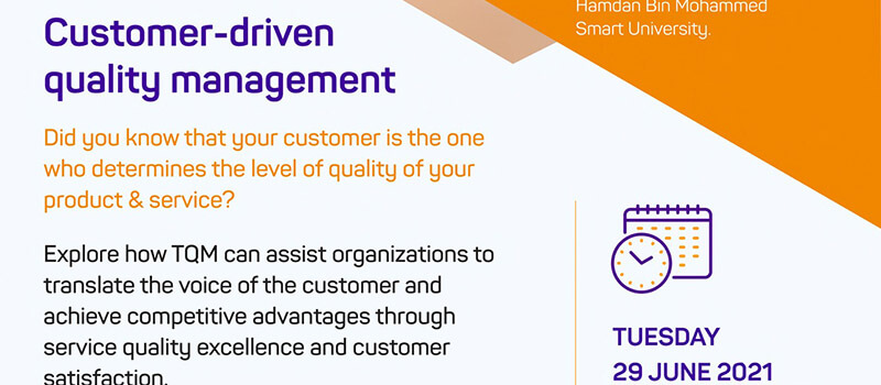 Free Webinar: Customer-Driven quality management - HBMSU - Dubai ...