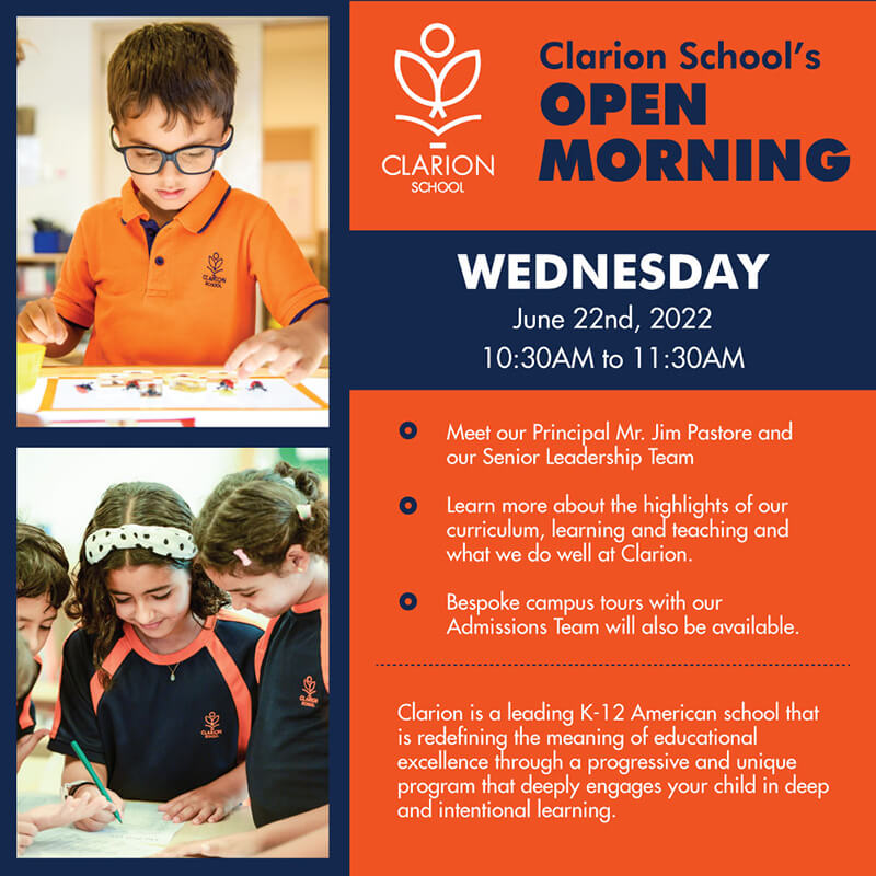 Open Morning - Clarion School - Dubai, Previous Events, UAE