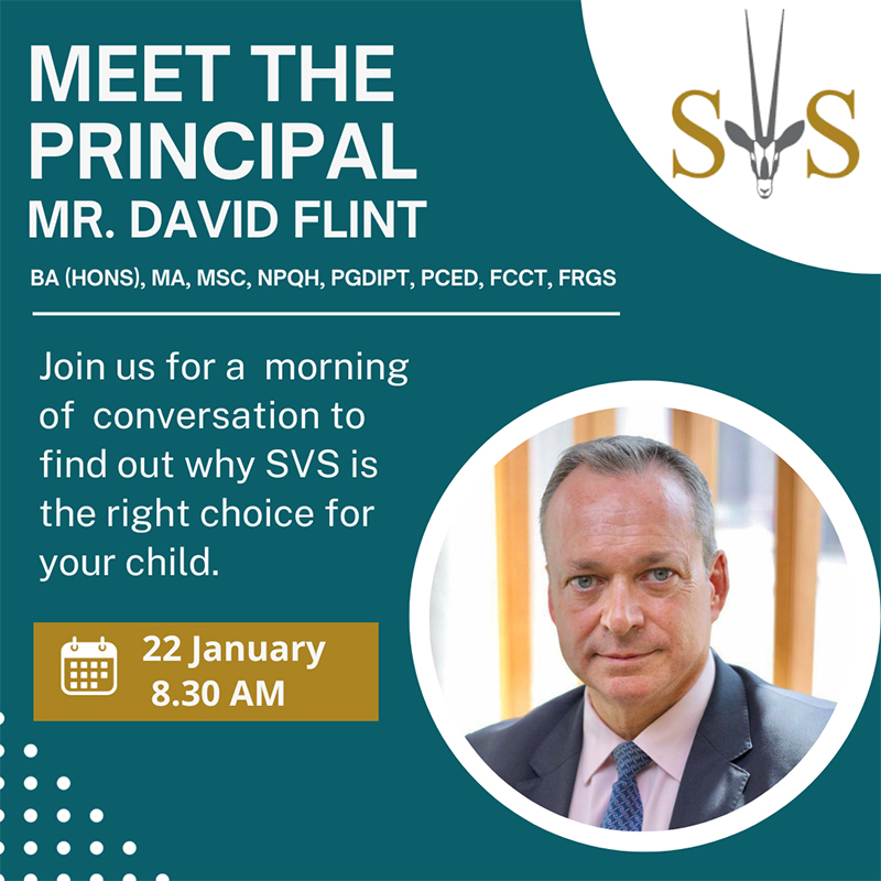 Meet the Principal Mr. David Flint - South View School - Dubai ...