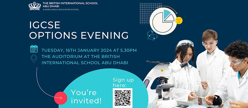 IGCSE Options Evening - BIS Abu Dhabi - Abu Dhabi, Previous Events, UAE