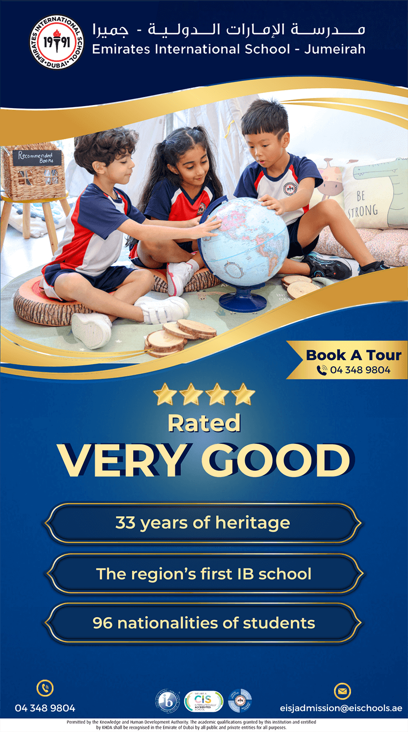 Emirates Int'l School Jumeirah Rated 'Very Good' by KHDA - Edarabia