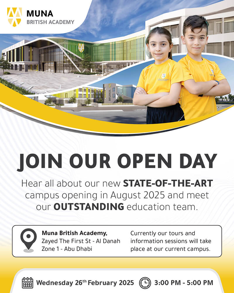Open Day – Muna British Academy - Abu Dhabi, Previous Events, UAE